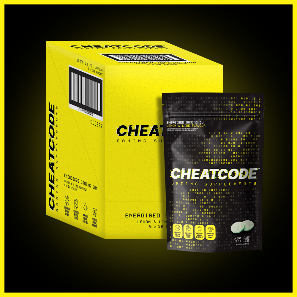 ENERGISED GAMING GUM LEMON & LIME x 6 PACK – Cheatcode
